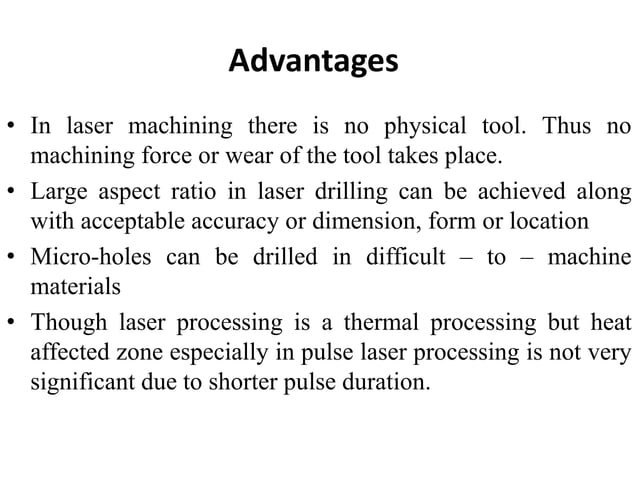 Laser Beam Machining (LBM) | PPTX | Chemistry | Science