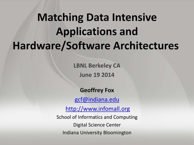 Matching Data Intensive Applications And Hardware Software Architectures Ppt