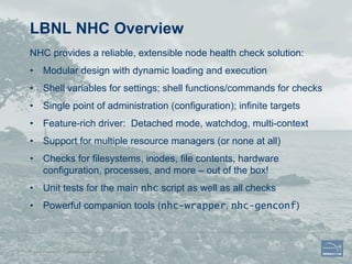 LBNL Node Health Check Update | PDF