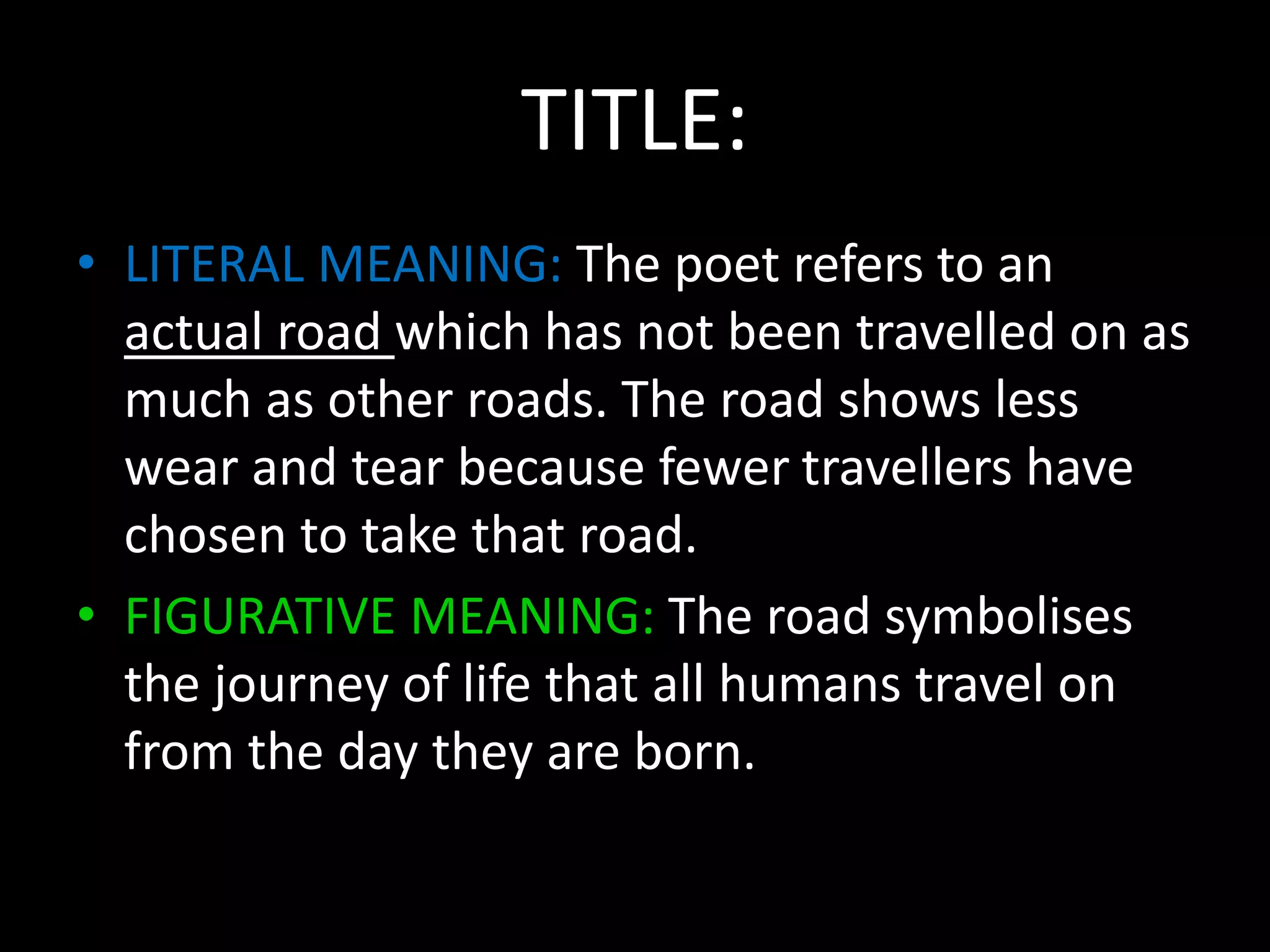 The Road Not Taken - Robert Frost | PPTX