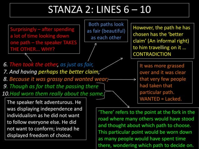 The Road Not Taken - Robert Frost | PPTX | Travel