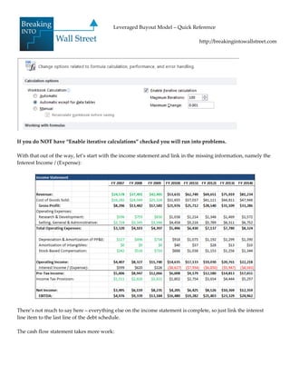 LBO quick-reference | PDF
