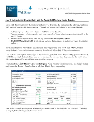 LBO quick-reference | PDF