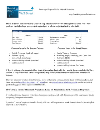 LBO quick-reference | PDF