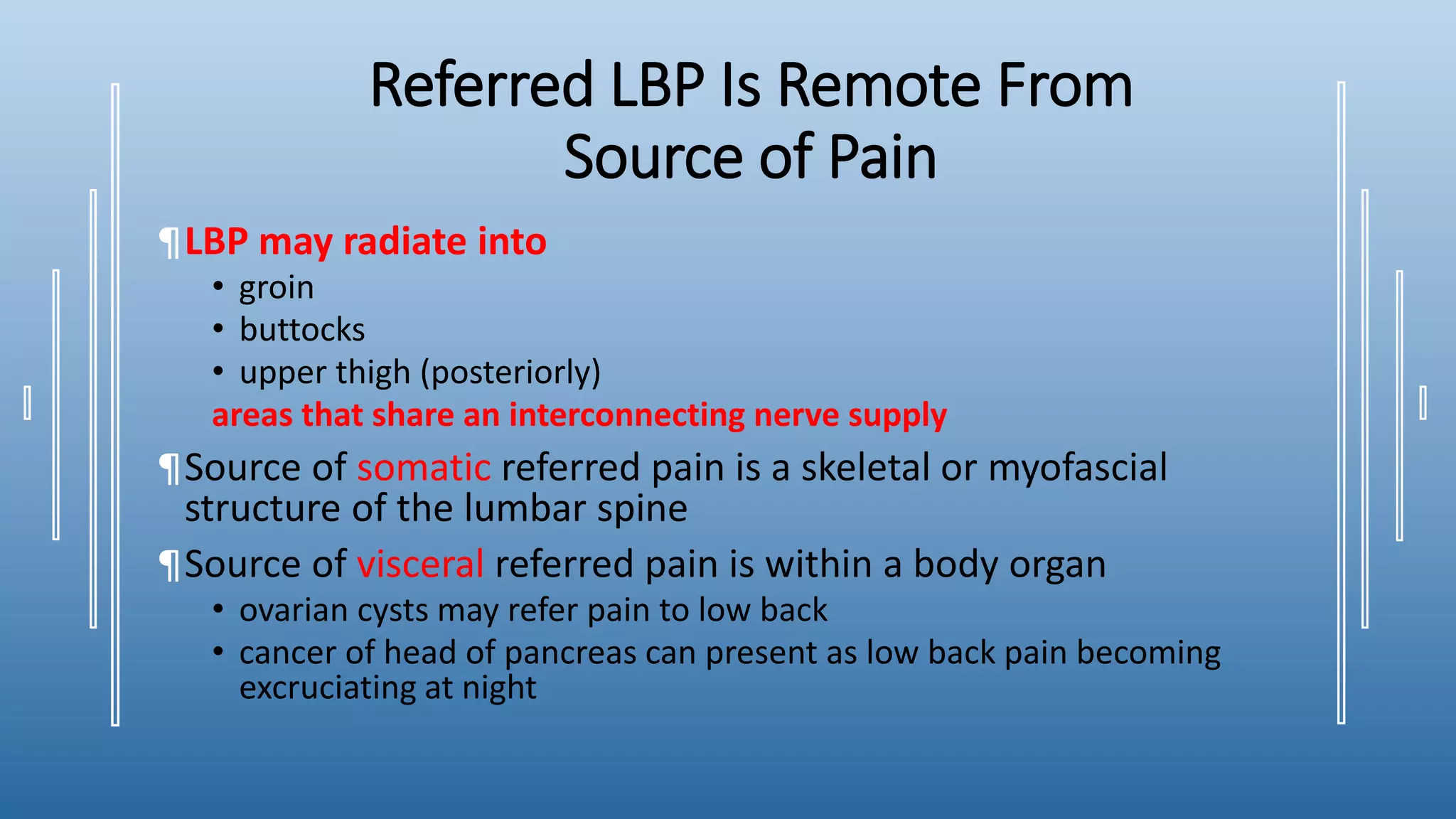 Low BACK PAIN | PPTX