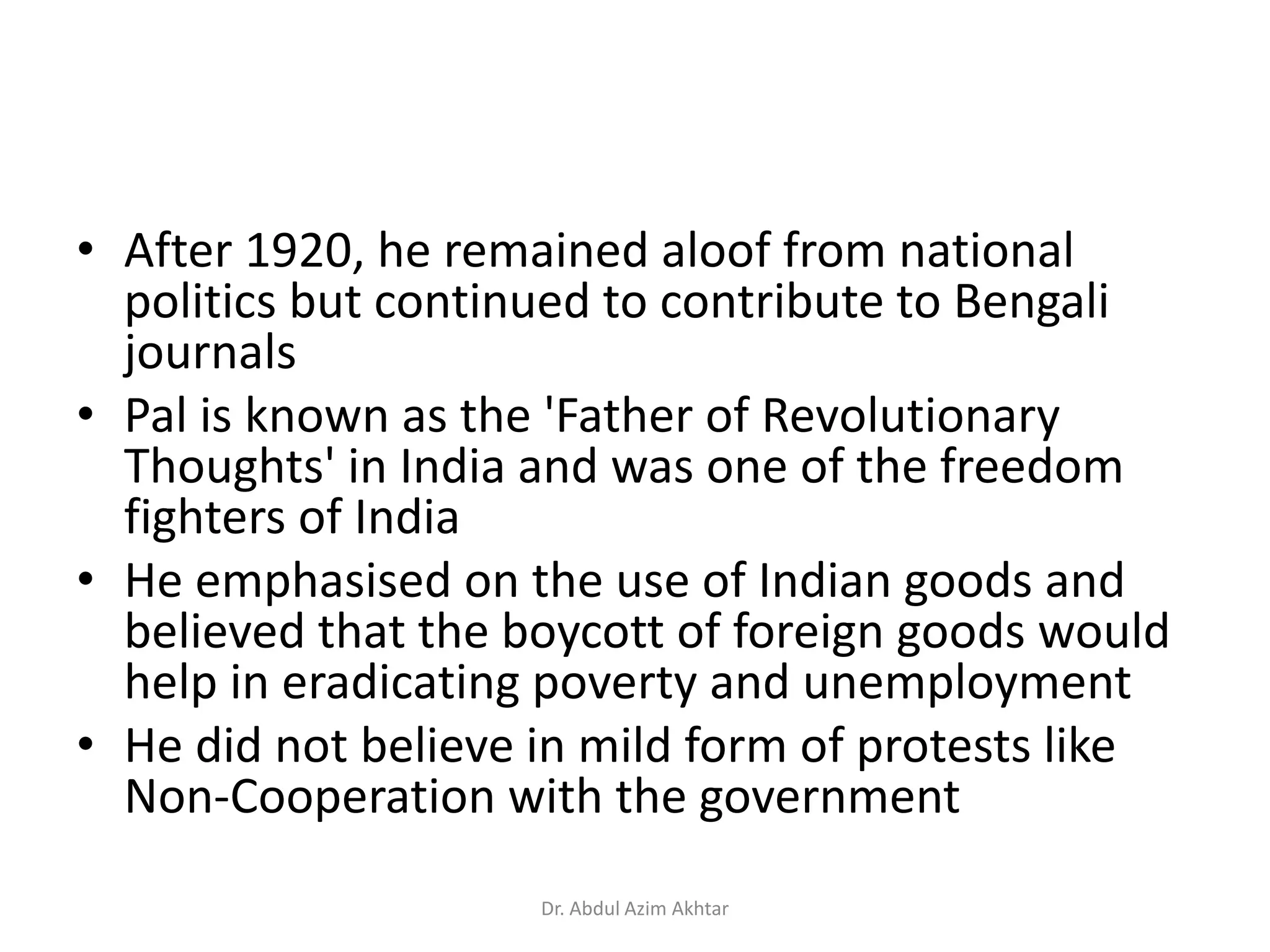 Lal, Bal. Pal and Indian National Congress ( INC) | PPTX