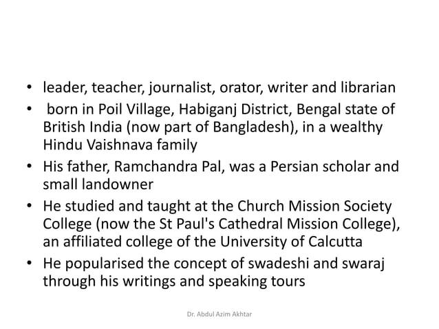 Lal, Bal. Pal and Indian National Congress ( INC) | PPTX | Hinduism ...