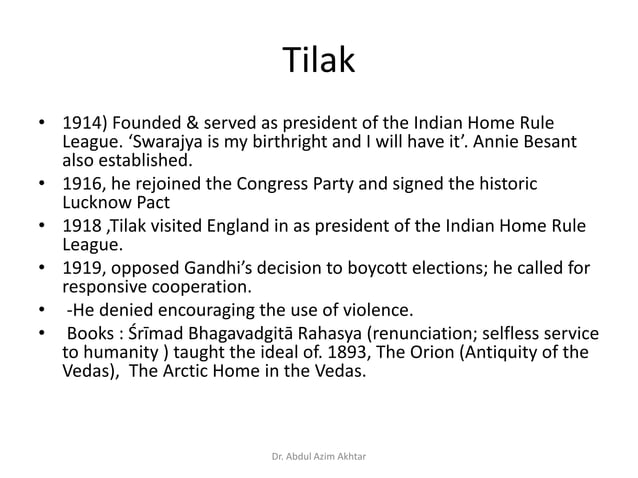 Lal, Bal. Pal and Indian National Congress ( INC) | PPTX | Hinduism ...