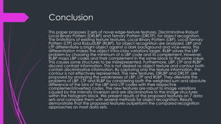 Lbp based edge-texture features for object recoginition | PPTX