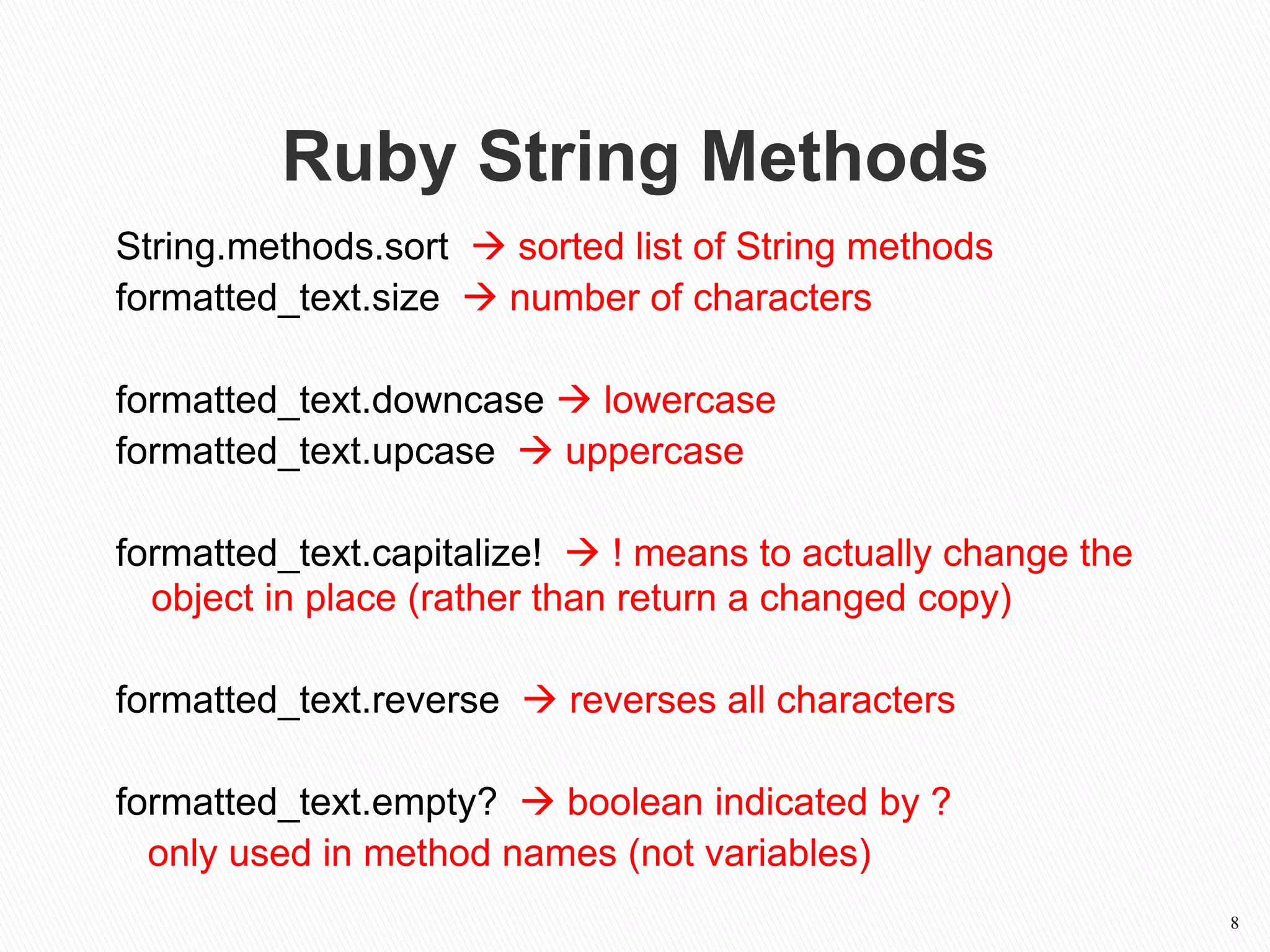 Learn ruby intro | PPTX