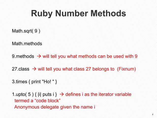 Learn ruby intro | PPT