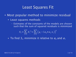 SJUT/Mat210/Regression/Linear 2013-14S2 | PPT