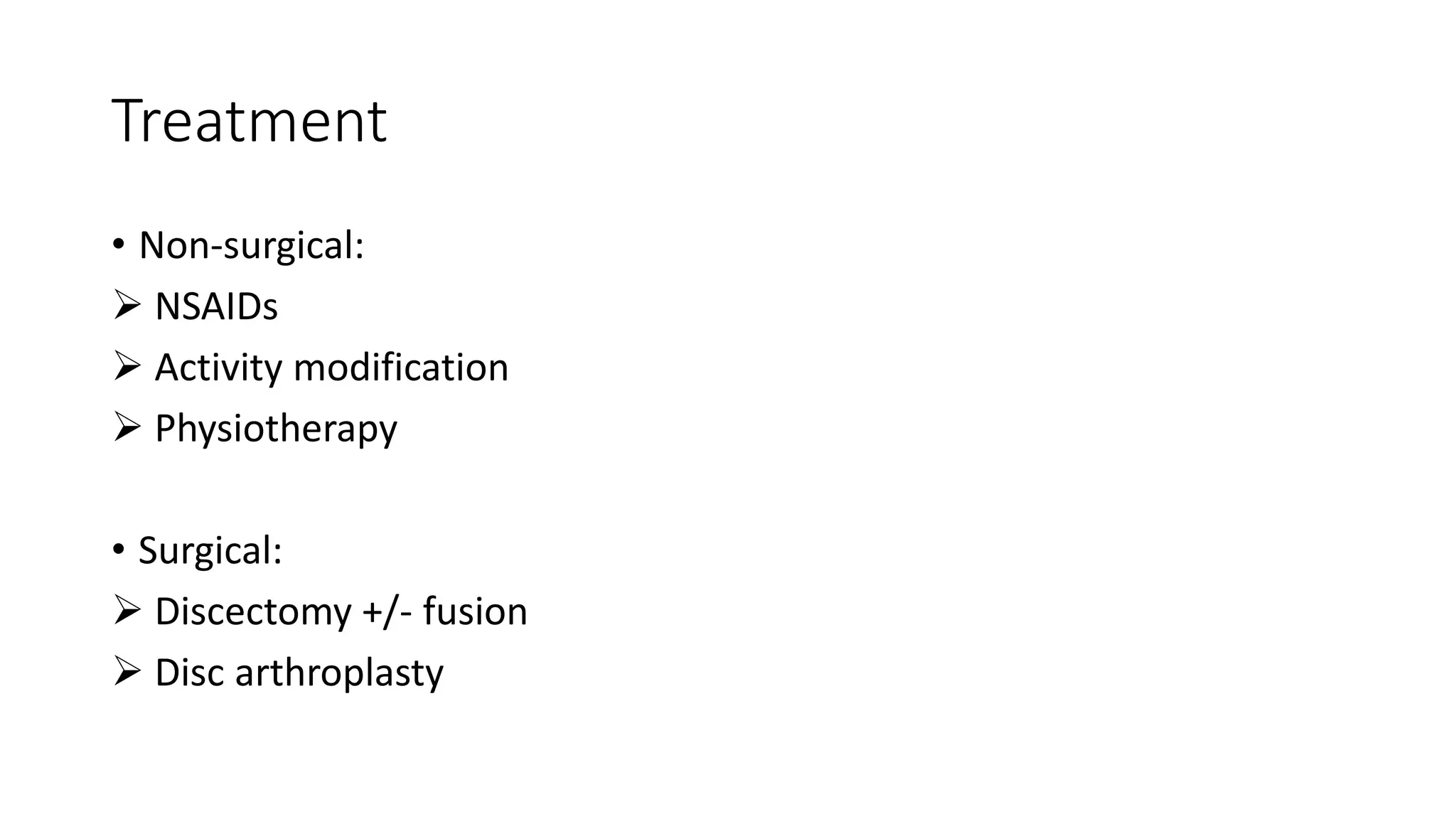 Low back pain differential diagnosis and treatment | PPTX