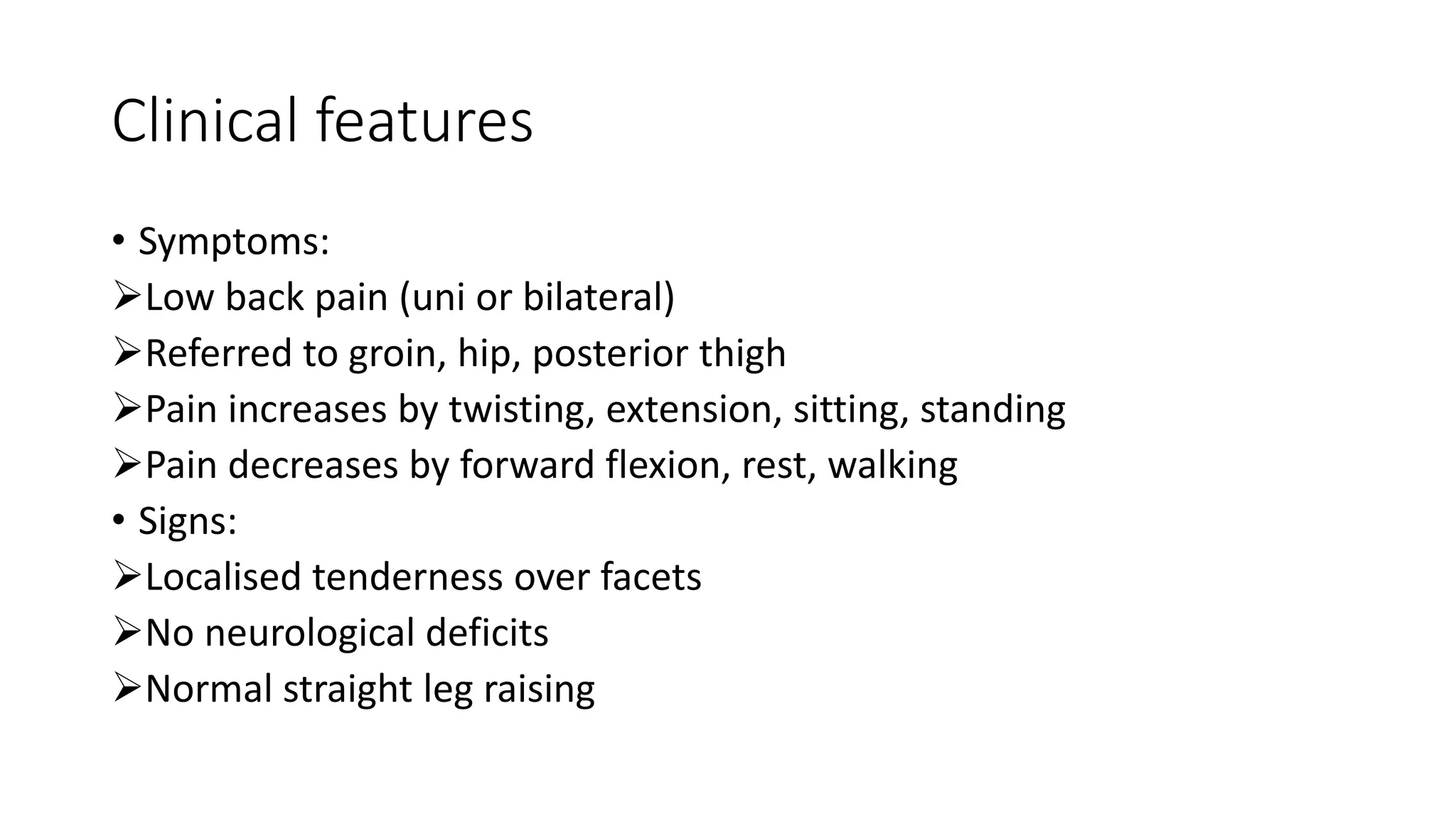 Low back pain differential diagnosis and treatment | PPTX