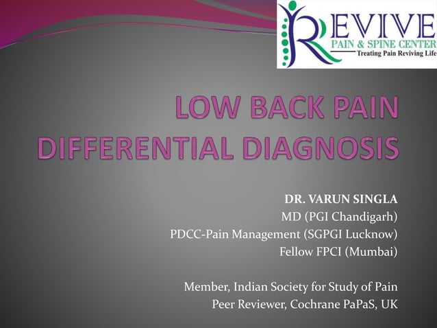 Lbp differentials | PPTX | Physical Therapy | Wellness