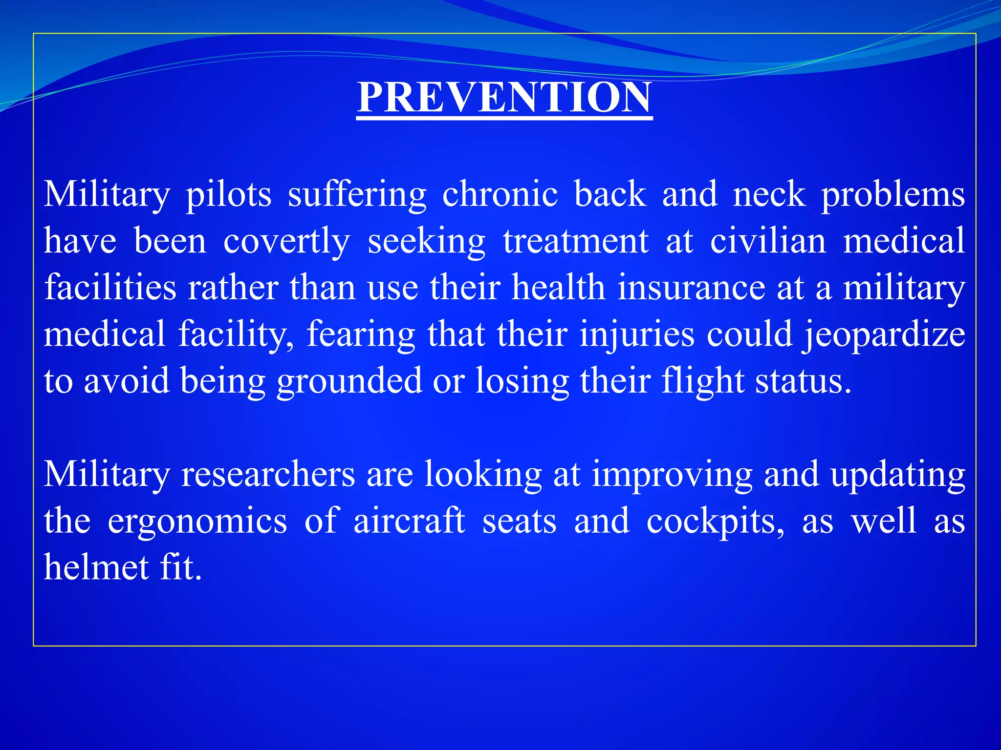 LBP & Neck Pain in Aviation | PPTX