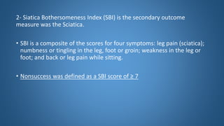 Low Back Pain & Sciatica | PPT