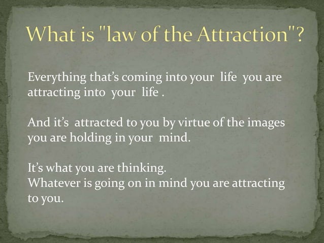 law of attraction ppt | PPTX