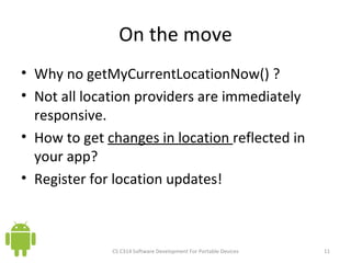 Lecture Slides for Location based Services [Android] | PPT | Operating Systems | Computer ...