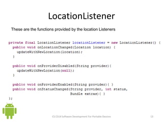 Lecture Slides for Location based Services [Android] | PPT | Operating Systems | Computer ...