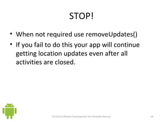Lecture Slides for Location based Services [Android] | PPT | Operating Systems | Computer ...