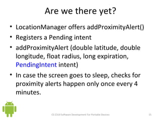 Lecture Slides for Location based Services [Android] | PPT | Operating Systems | Computer ...