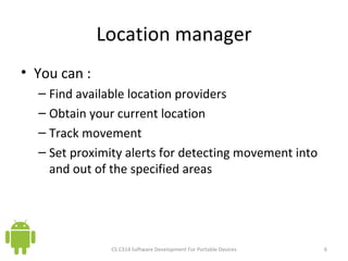 Lecture Slides for Location based Services [Android] | PPT | Operating Systems | Computer ...