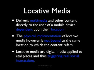 Locative Media on the Third Screen | PDF