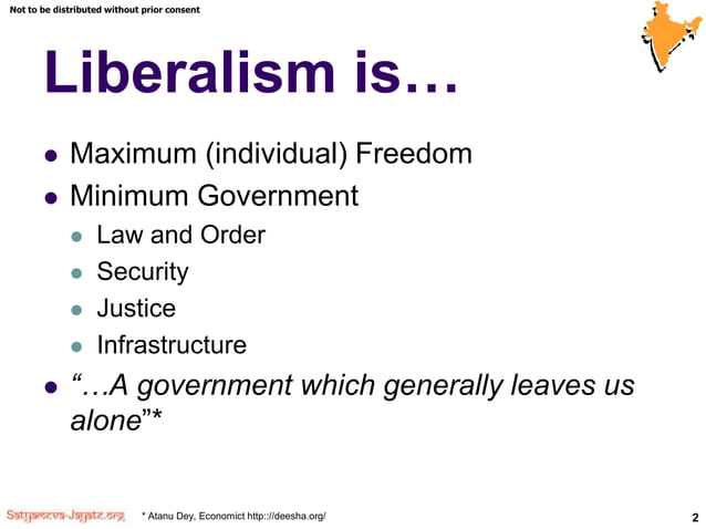Liberalism Presentation at LBS Mar 09 | PPT