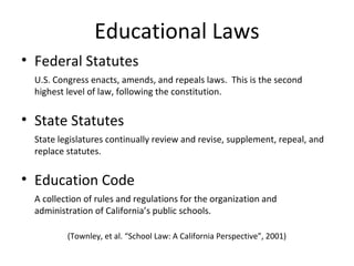 Educational laws and funding | PPT