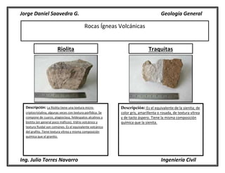 Álbum Rocas Ígneas | DOCX
