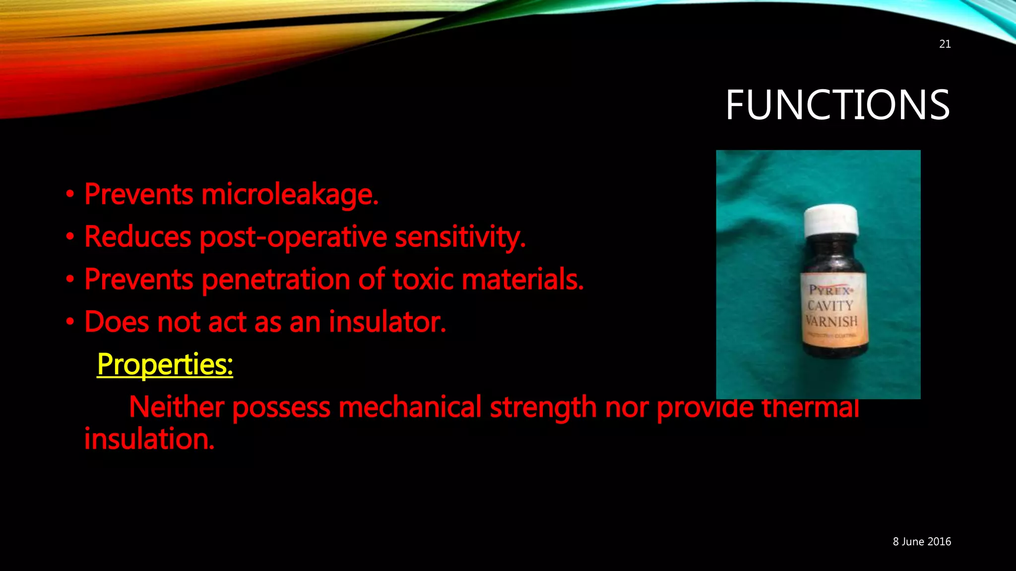 Liner Bases & Varnishes | PPTX