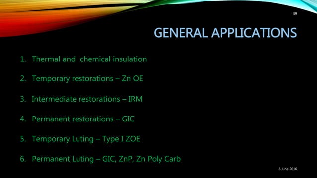 Liner Bases & Varnishes | PPTX | Dental Health | Diseases and Conditions