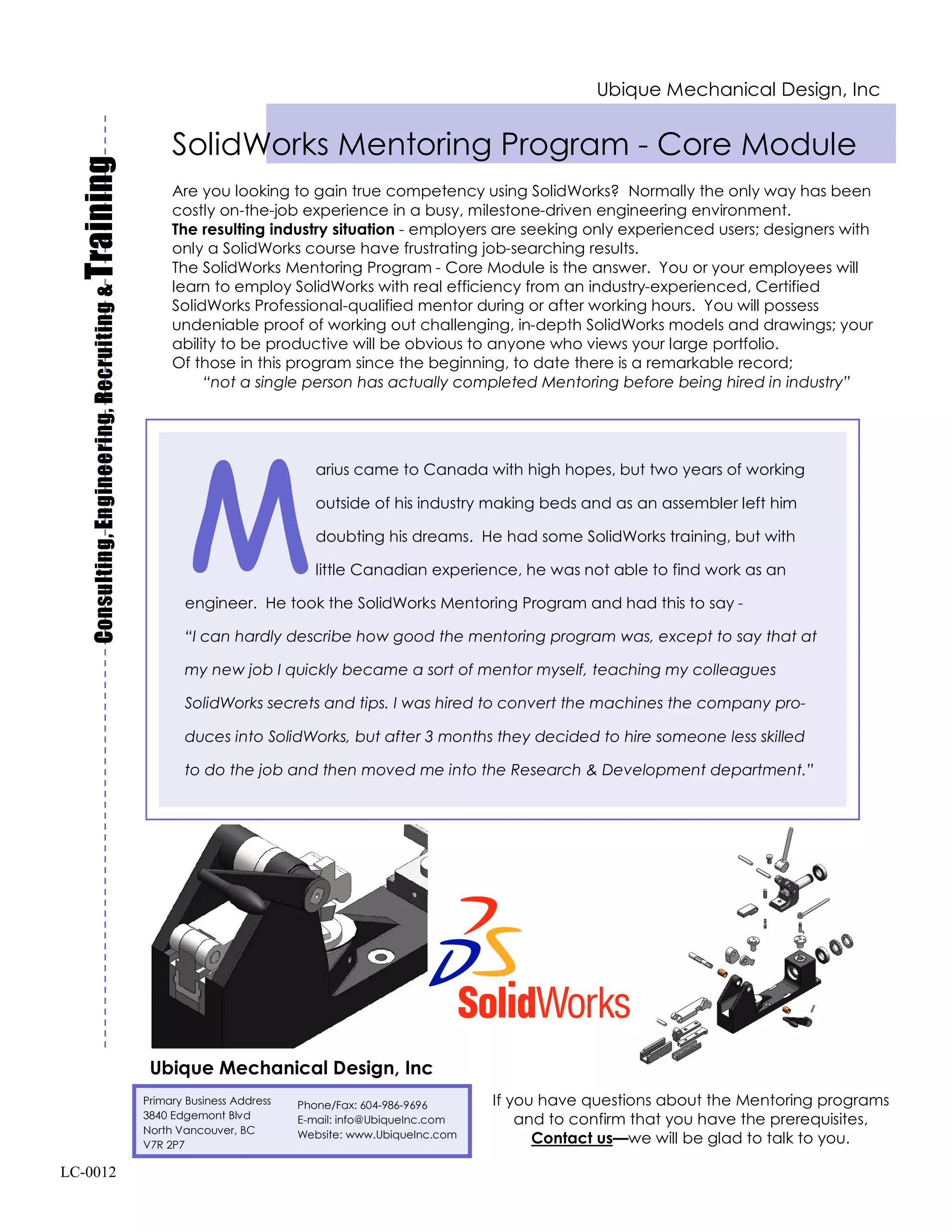 SolidWorks Mentoring - Core Module | PDF | Resume Writing and Advice ...