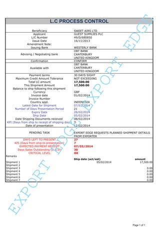 LCSYS DEMO - OUTPUT DOCUMENTS | PDF