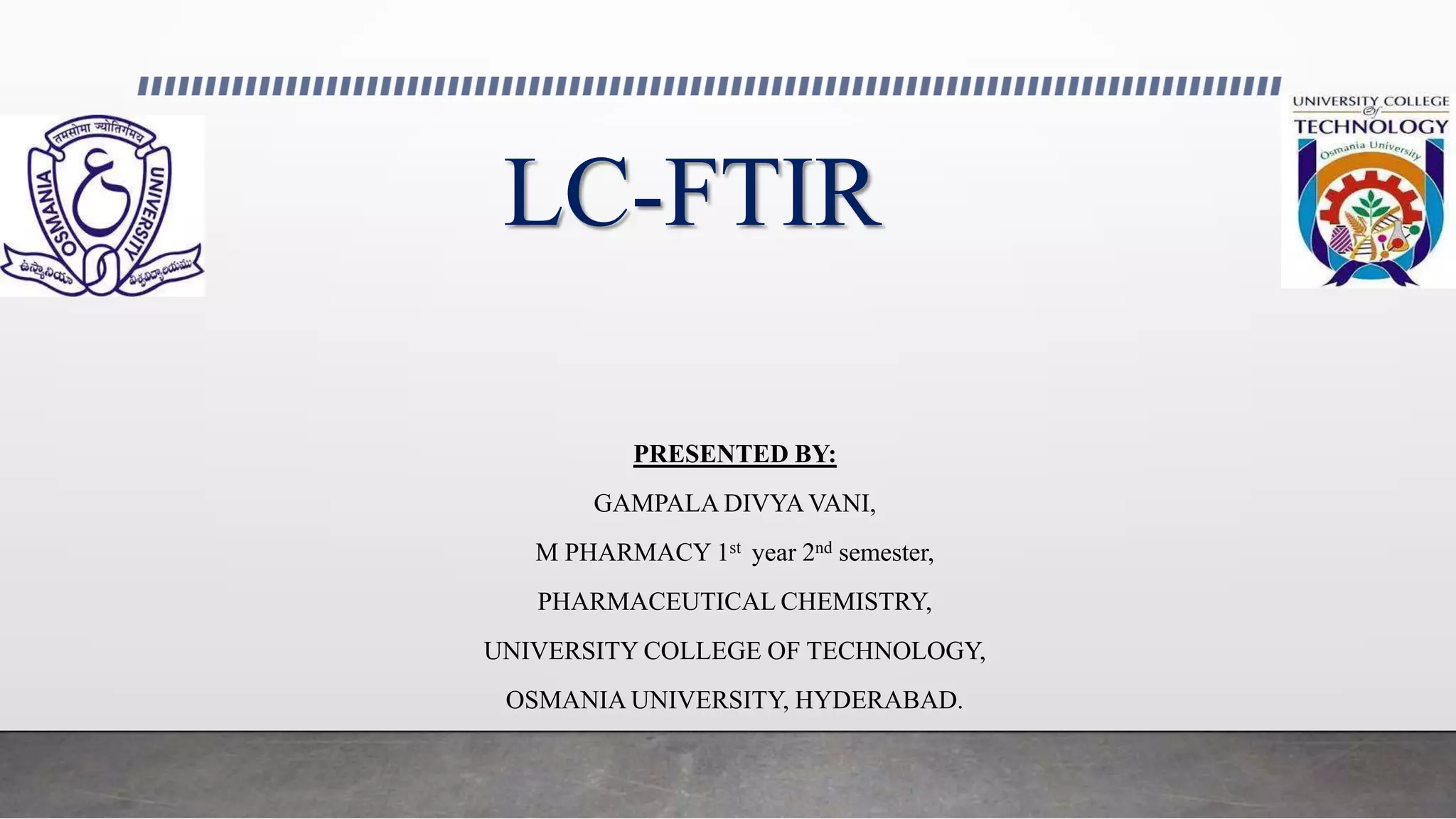 LC-FTIR | PPTX