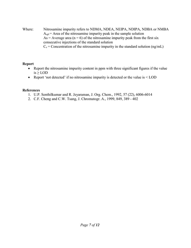 LC-HRMS Method FDA NITROSAMINES REVIEWS A | PDF | Chemistry | Science