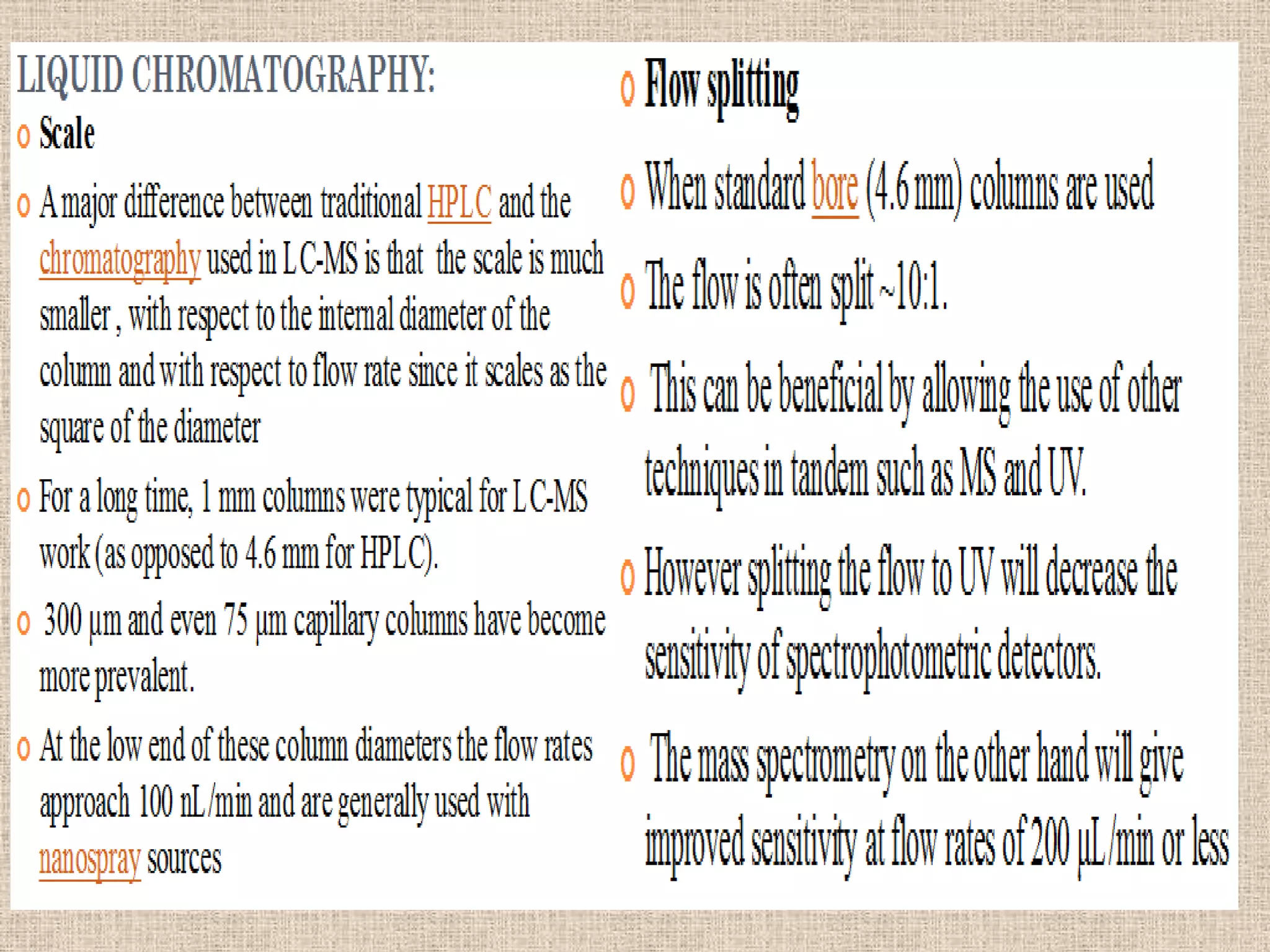 liquid chromatography - mass spectroscopy (LC-MS) | PPTX