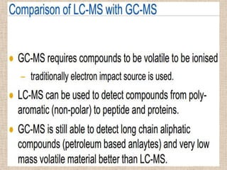liquid chromatography - mass spectroscopy (LC-MS) | PPTX