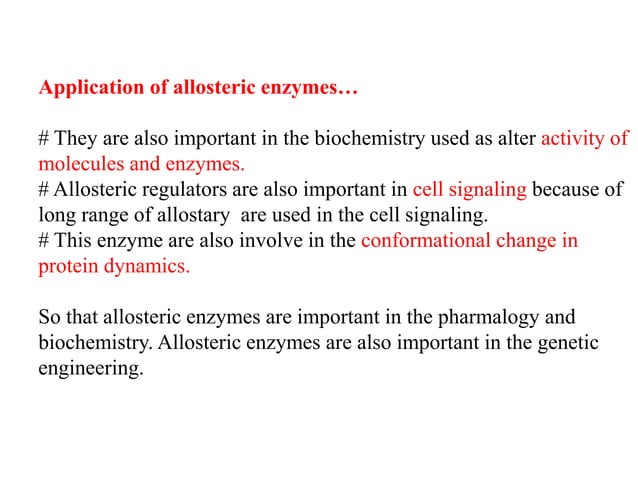 Allosteric Enzyme | PPTX | Chemistry | Science