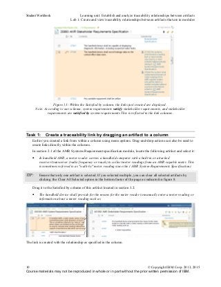 Lab 1: Creating and viewing traceability relationships between artifacts that are in modules | DOC