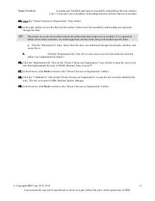 Lab 1: Creating and viewing traceability relationships between artifacts that are in modules | DOC
