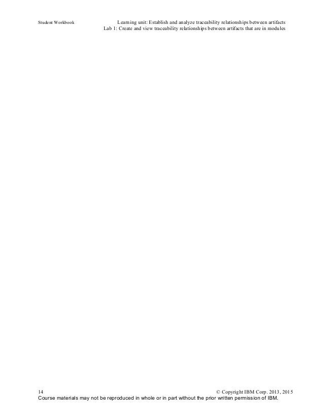 Lab 1: Creating and viewing traceability relationships between artifacts that are in modules | DOC