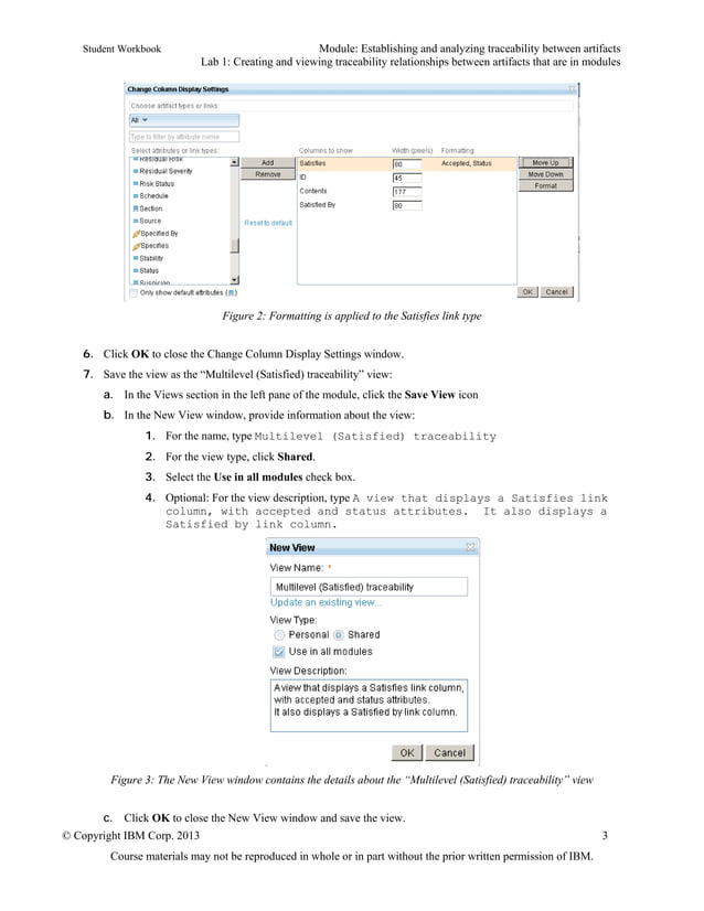 Lab 1: Creating and viewing traceability relationships between artifacts that are in modules | DOC