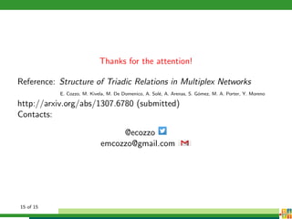 Structure of triadic relations in multiplex (social) networks | PDF