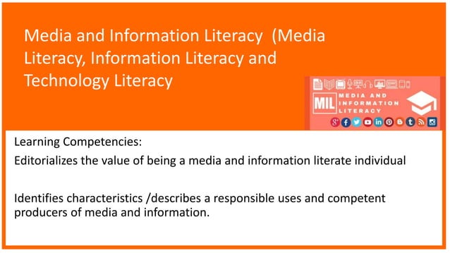 Introduction to MIL: Media, Information and Technology Literacy | PPTX ...