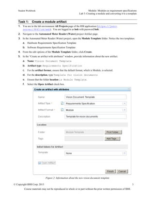 Lab 3: Creating a module and converting it to a template | PDF