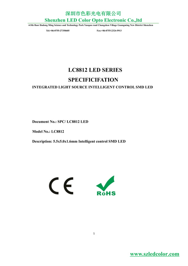 LC8812b | PDF | Consumer Electronics | Technology & Computing