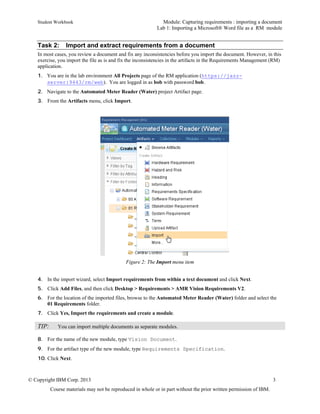 Lab 1: Importing a Microsoft Word file as a module | PDF