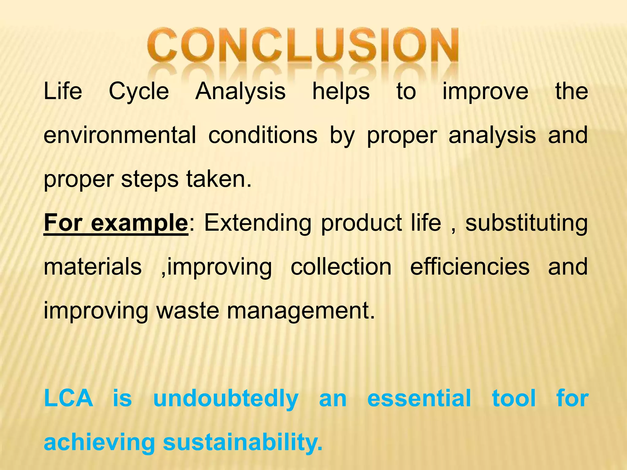 Life Cycle Assessment | PPTX
